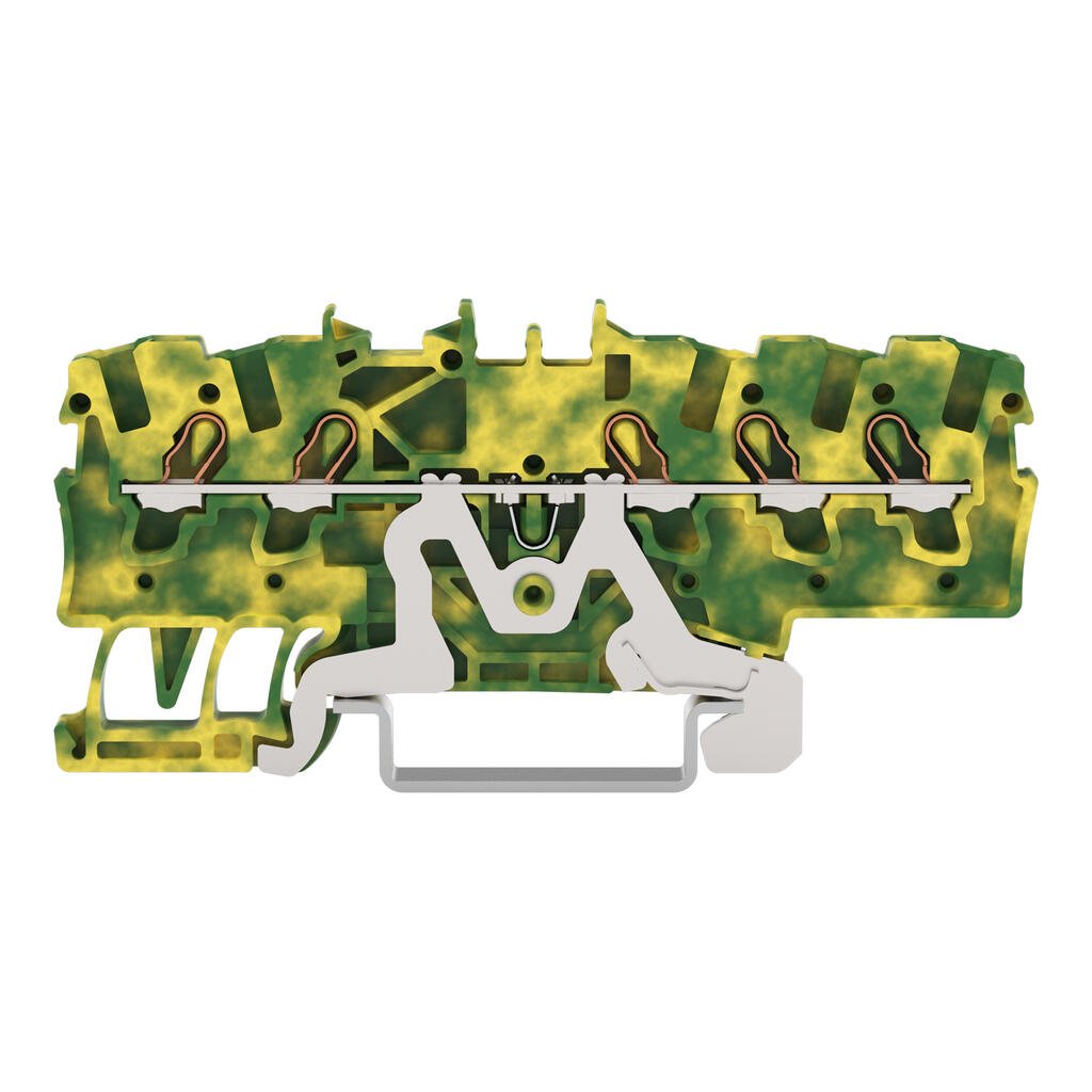 5 Conductor Ground Terminal Block 1 5 Mm² Suitable For Ex E Ii Applications Side And Center