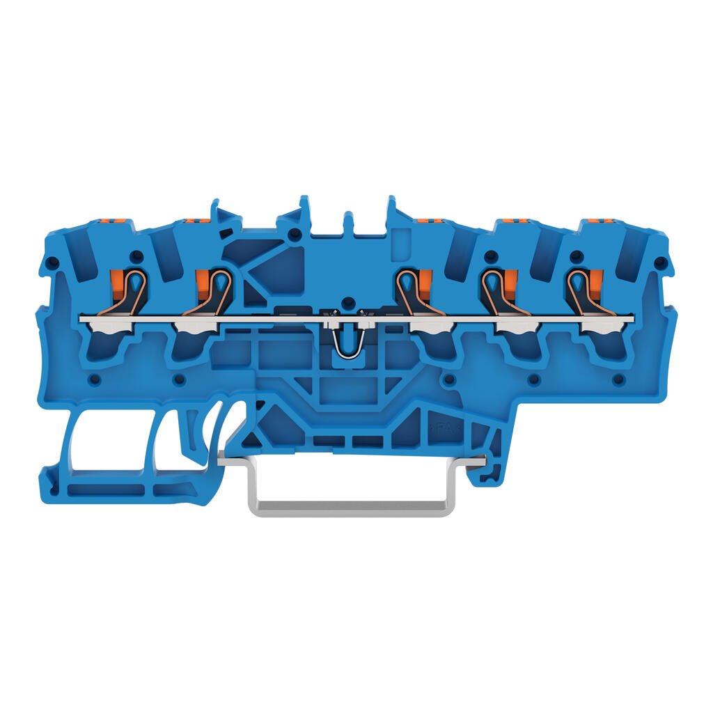 5 Conductor Through Terminal Block With Push Button 1 5 Mm² With Test Port Suitable For Ex E